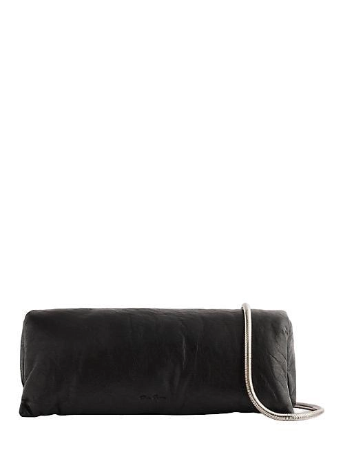Rick Owens Soft Elongated Leather Clutch Bag - Black