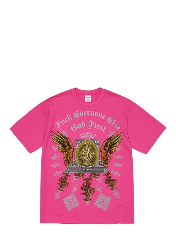 Supreme Graphic Print T-shirt - Pink