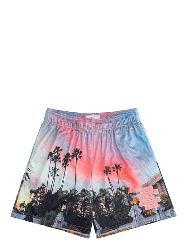 ERIC EMANUEL Ee Basic Short 'sunset Palm Trees - Multicolor