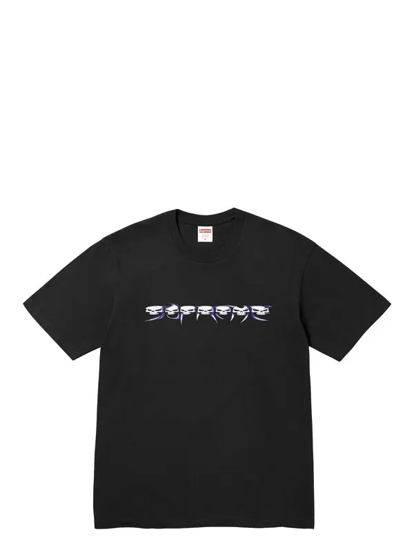 Supreme Skulls Spellout Tee - Black