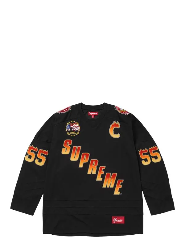 Supreme X Fdny Hockey Jersey - Black