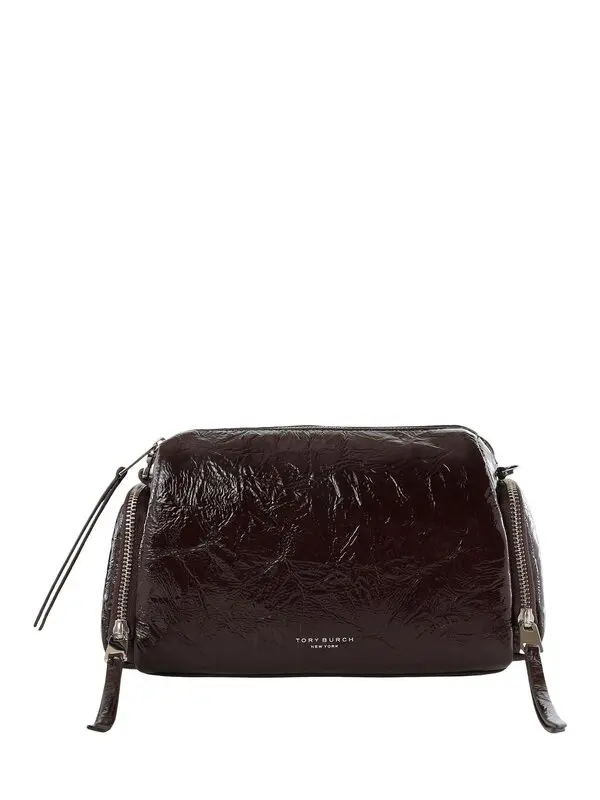 Tory Burch Perry Distressed Voyager Bag 'deep Burgundy - Red