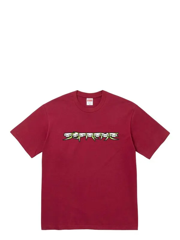 Supreme Skulls Spellout Tee 'cardinal - Red