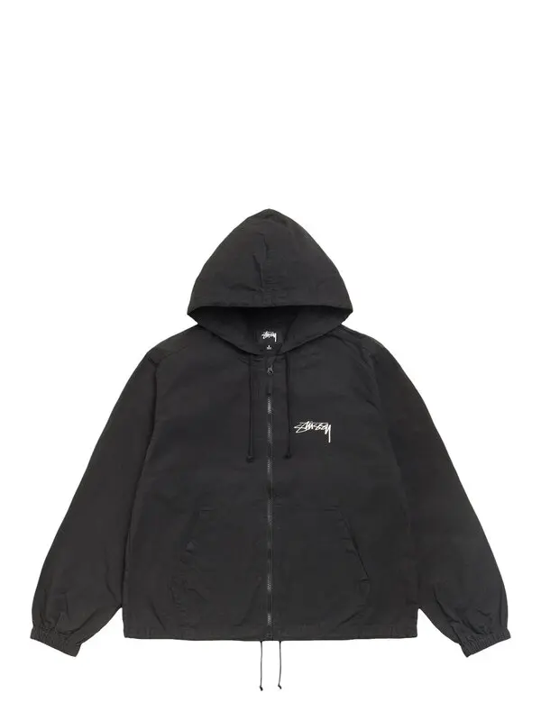 StÜssy Waxed Cotton Beach Shell - Black