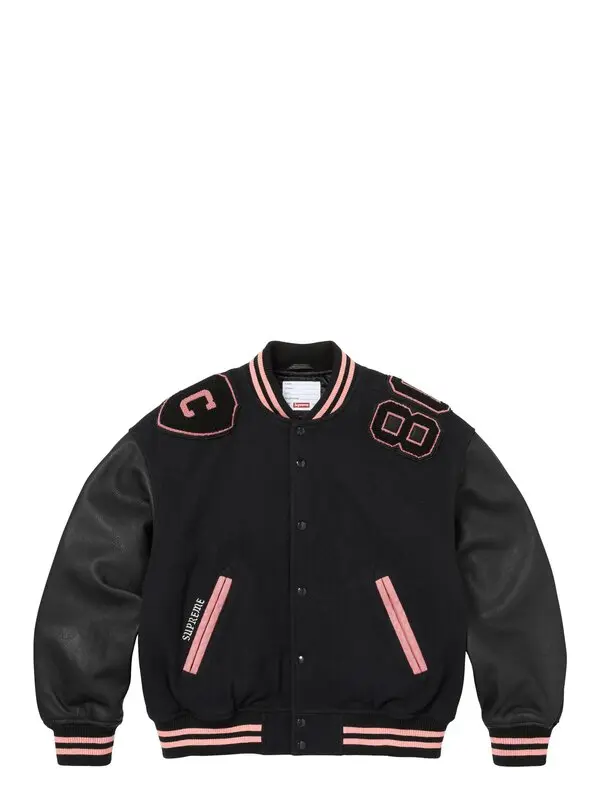 Supreme Captains Varsity Jacket - Black