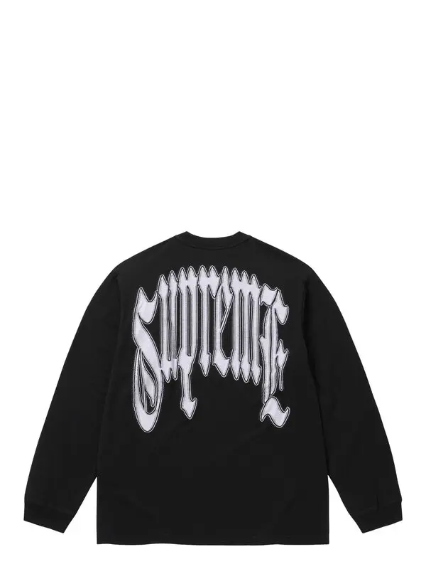 Supreme Intarsia Long-sleeve Top - Black
