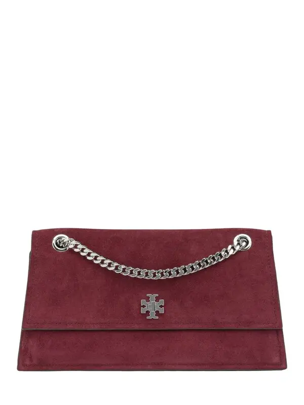 Tory Burch Kira Turnlock Suede Shoulder Bag 'merlot - Red