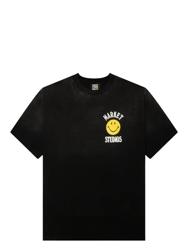 MARKET Smiley Lockup T-shirt /white - Black