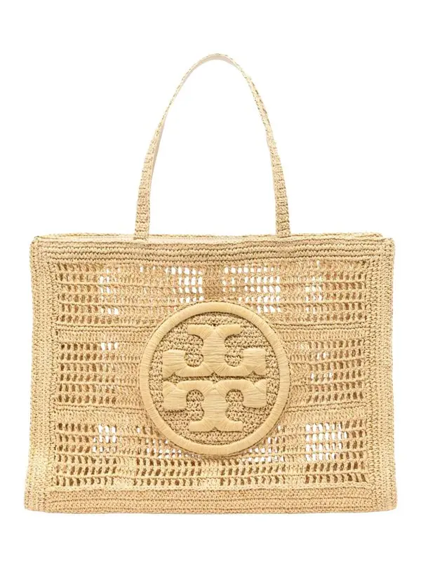 Tory Burch Ella Hand-crocheted Large Tote Bag 'natural - Tan