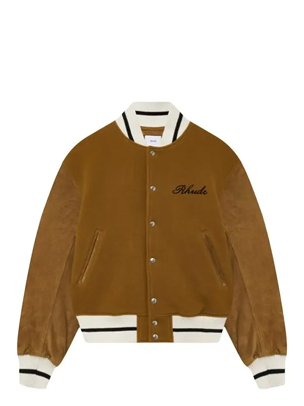 Rhude Formal Varsity Jacket /white - Black