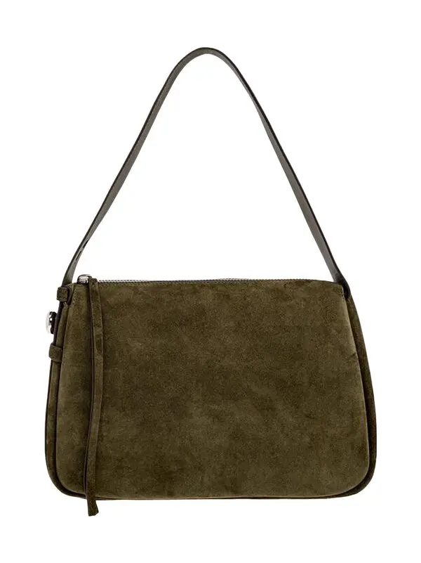 Tory Burch Romy Suede Shoulder Bag 'stone - Grey