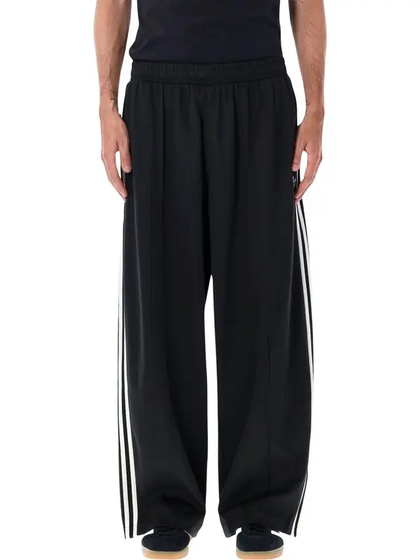 ADIDAS ORIGINALS Wide Leg Track Pants With Side Stripes - Nero