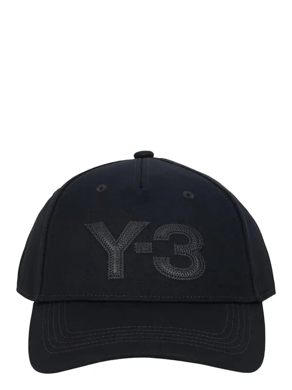 ADIDAS Y-3 Minimalist Cotton Cap With Discreet Front Logo - Black