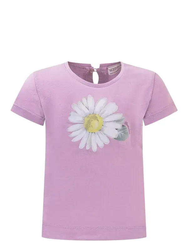 Monnalisa Mini Floral Design T-shirt - Glicine