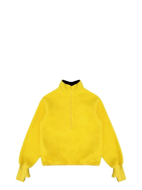 ENTIRE STUDIOS Zip Up Fleece Sweatshirt With Glove Cuffs - Giallo