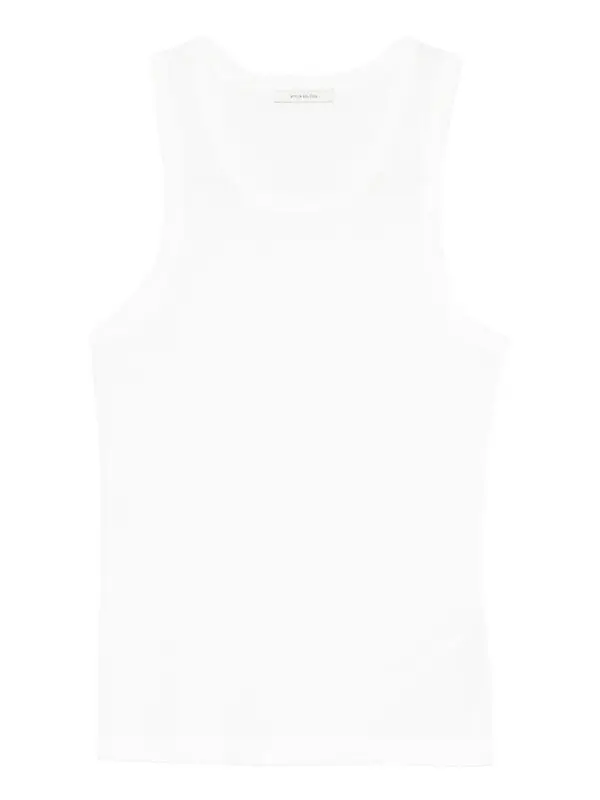 ENTIRE STUDIOS Round Neck Sleeveless T-shirt - Bianco
