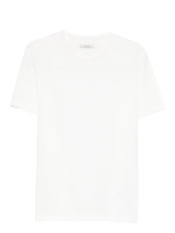 ENTIRE STUDIOS Garment-dyed Crewneck T-shirt In 100% Cotton - Bianco