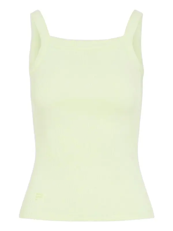 PANGAIA Ribbed Square Neck Tank Top For - Green
