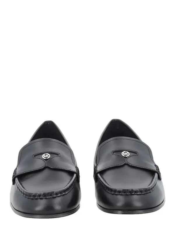 Michael Kors Leather Penny Loafers - Black