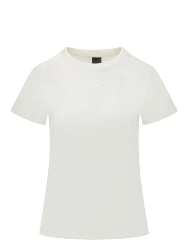 Pinko Embroidered Logo T-shirt - Bianco
