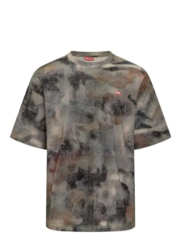 DIESEL® Stylish Abstract Graphic Tee - Grigio
