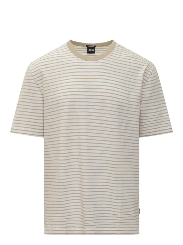 BOSS Classic Fit T-shirt H-taut 28 - Light Beige