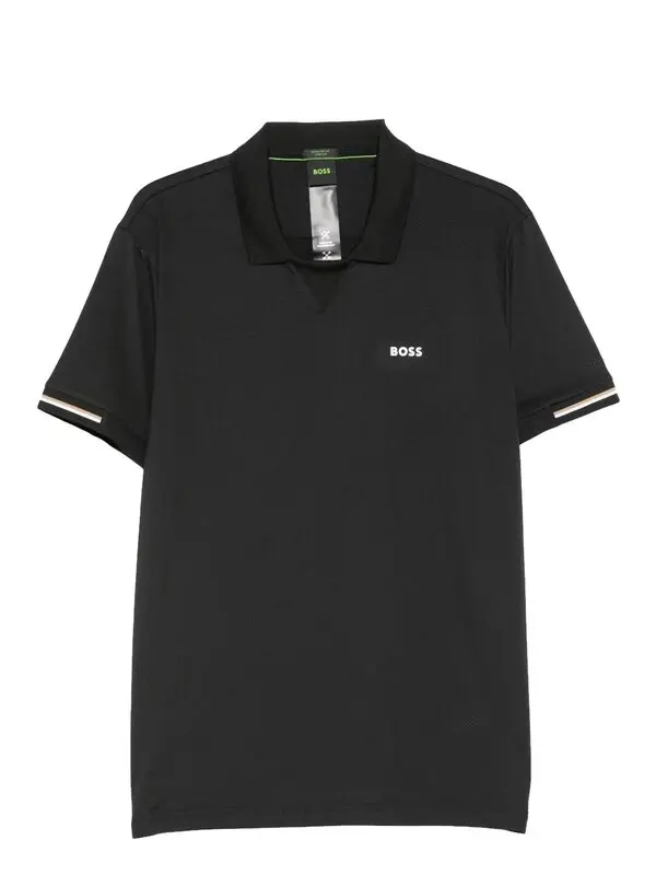 BOSS Technical Fabric Polo Shirt - Black