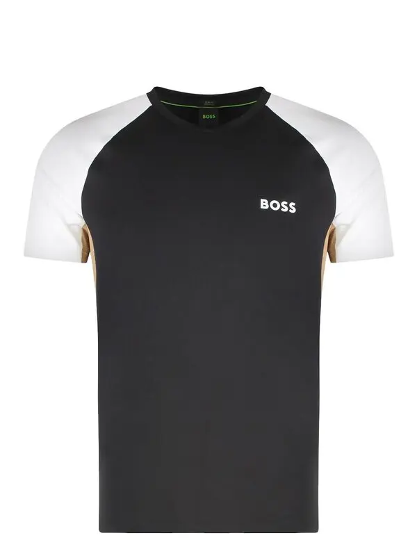 BOSS Tech Fabric Slim Fit T-shirt - Black