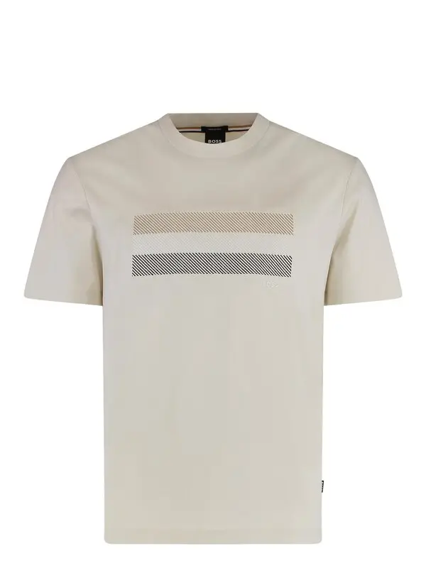 BOSS Classic Fit Crew Neck T-shirt - Ecru