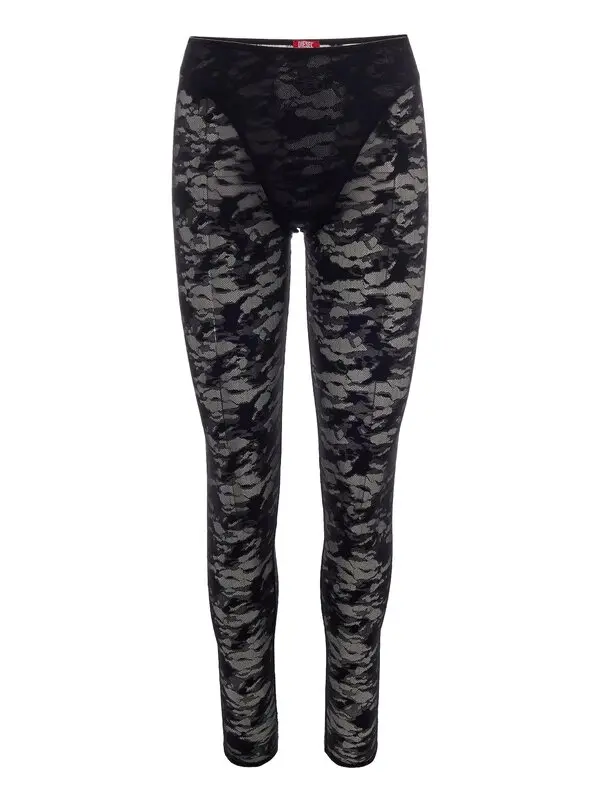 DIESEL® Sheer Lace Skinny Leggings - Ebony