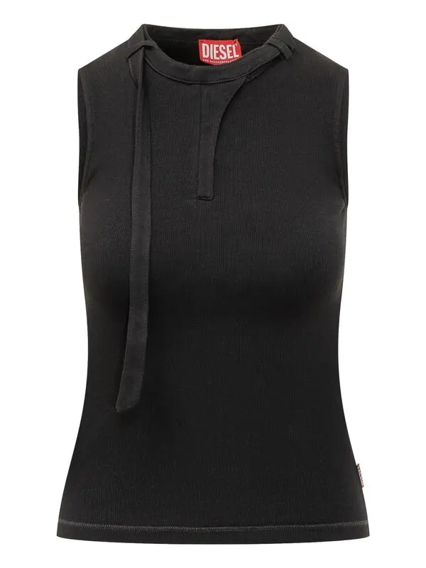 DIESEL® Sleeveless Top For Spring/summer - Nero