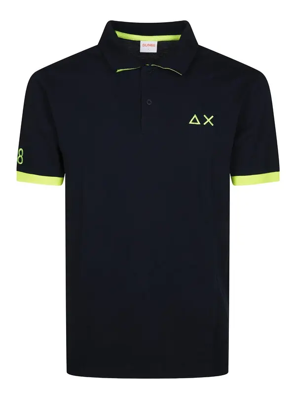 SUN 68 Fluo Polo Shirt - Blu