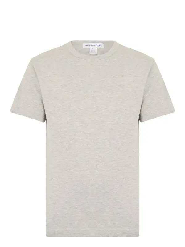 Comme Des Garçons Soft Cotton Short-sleeve Crewneck T-shirt For - Heather Grey