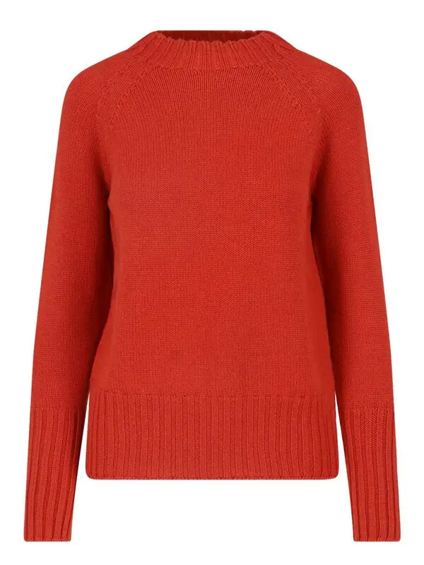 DRUMOHR Merino Wool Mock Neck Sweater - Orange