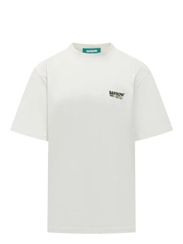 BARROW T-shirt With Graphic Logo Detail - Cocco