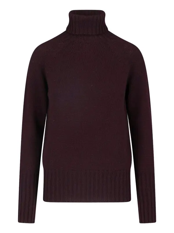 DRUMOHR Merino Wool Turtleneck Sweater - Red
