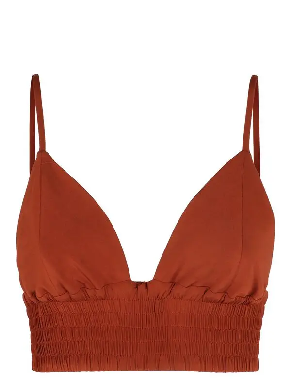 Federica Tosi Knit Crop Top With Thin Straps - Copper
