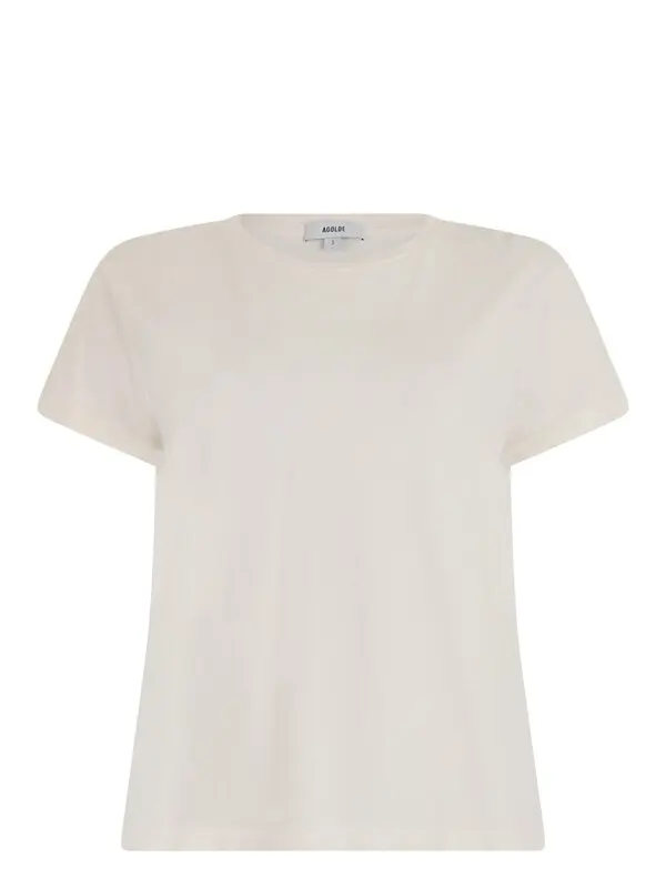 AGOLDE Short-sleeve Cotton T-shirt - Beige