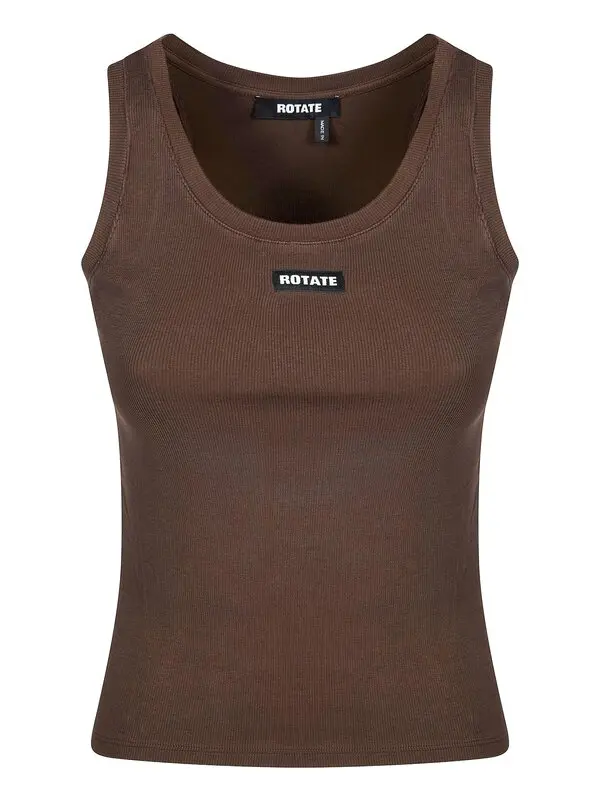 ROTATE BY BIRGER CHRISTENSEN Logo Tank Top For - Marrone