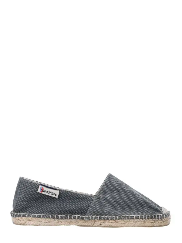 ESPADRILLES Casual Slip-on With Braided Jute Sole - Grey