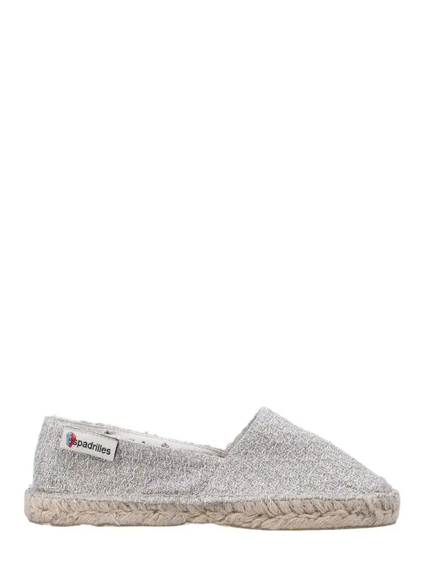 ESPADRILLES Shimmering Slip-on For - Platinum