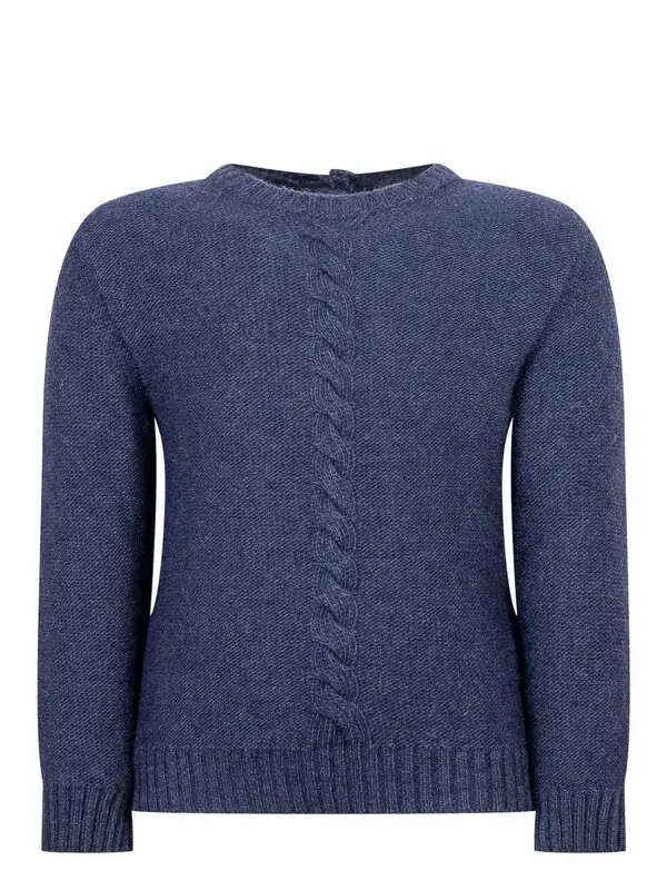 L'ORSOBRUNO Pullover With Braided Detail - Blu