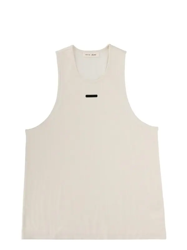 Fear Of God Sleeveless Tank Top With Bar Detail - Ivory