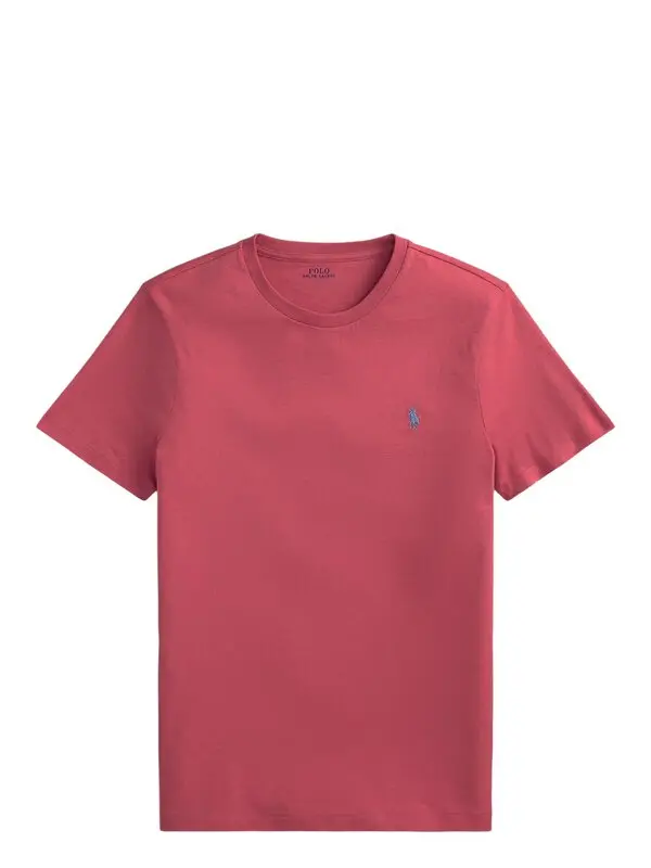 Polo Ralph Lauren Embroidered Signature Crew Neck T-shirt Size - Rosso