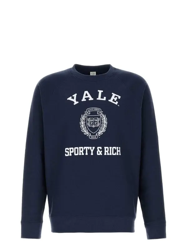 SPORTY & RICH Sporty Cotton-polyester Sweatshirt For - Blue