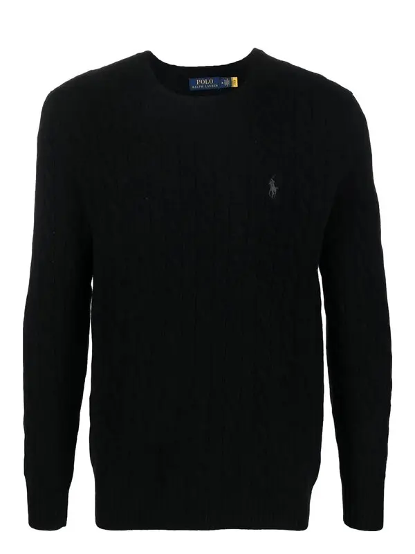 Polo Ralph Lauren Crew Neck Wool Cashmere Sweater - Nero