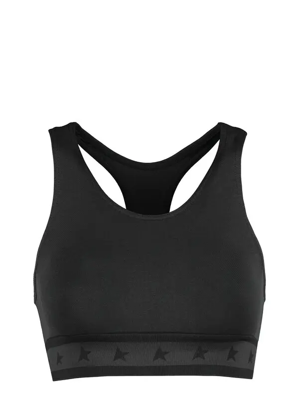GOLDEN GOOSE Sporty Tank Top With Elasticated Lower Edge - Black