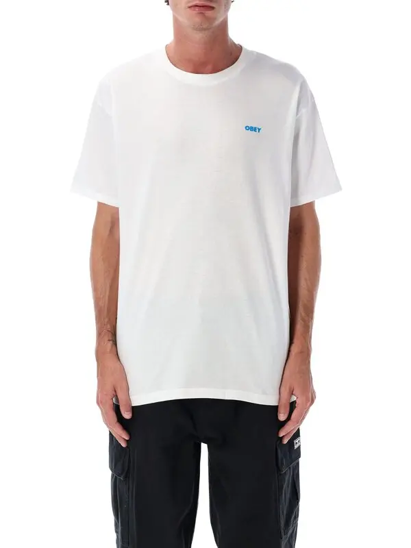 Obey Sound & Resistance Bird Graphic T-shirt - White