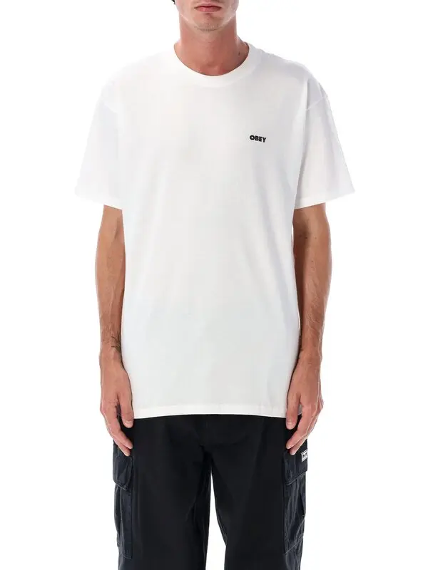 Obey Minimal Graphic T-shirt With Small Logo - White