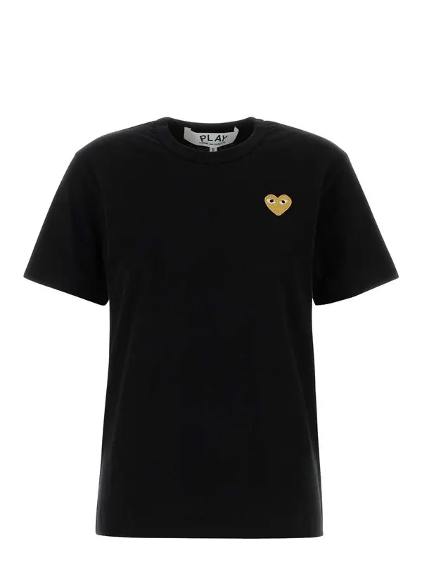 Play Comme Des Garcon Style Cotton T-shirt For - Black